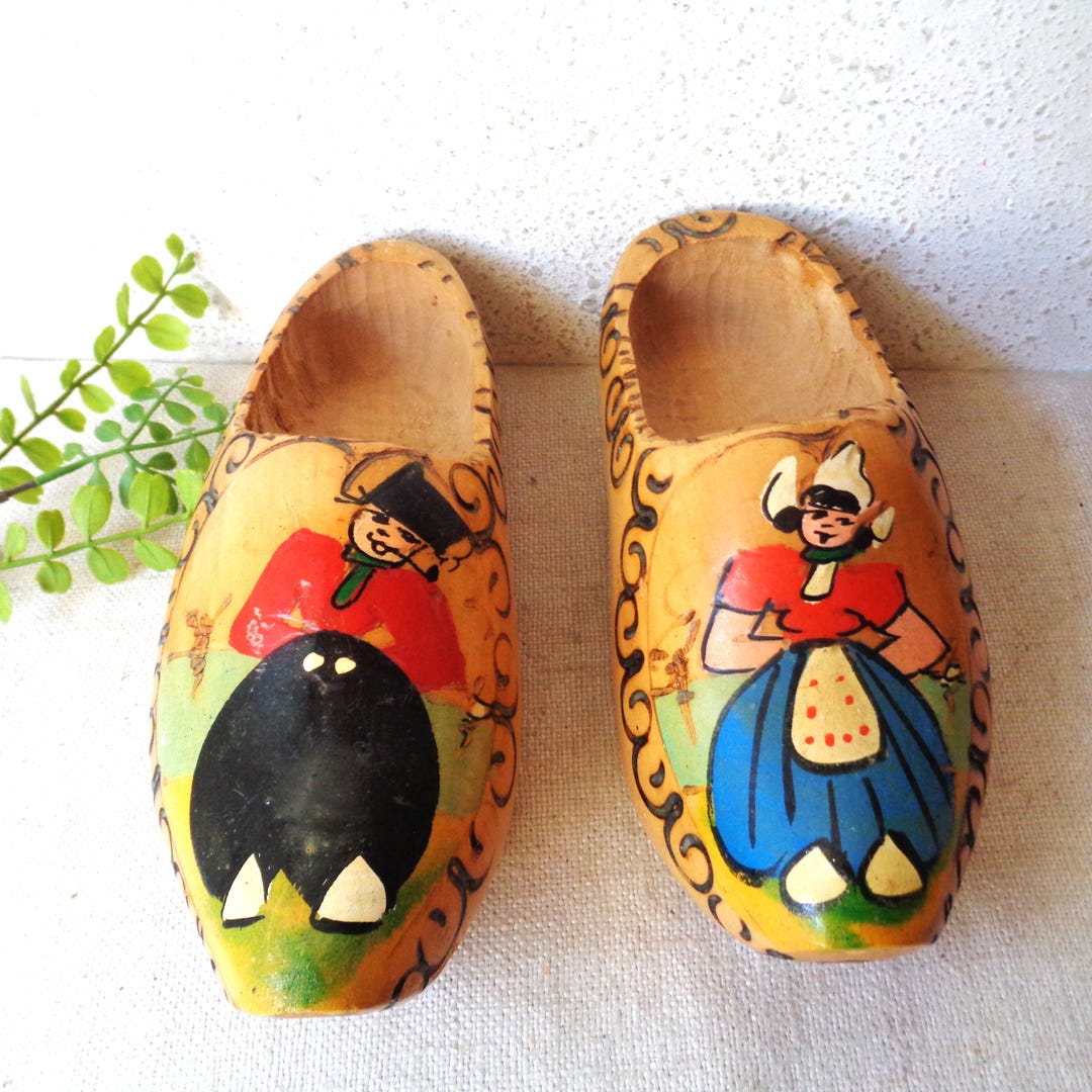 Vintage Wood Clog Wall Decor Hanging Shoes Holland - Etsy