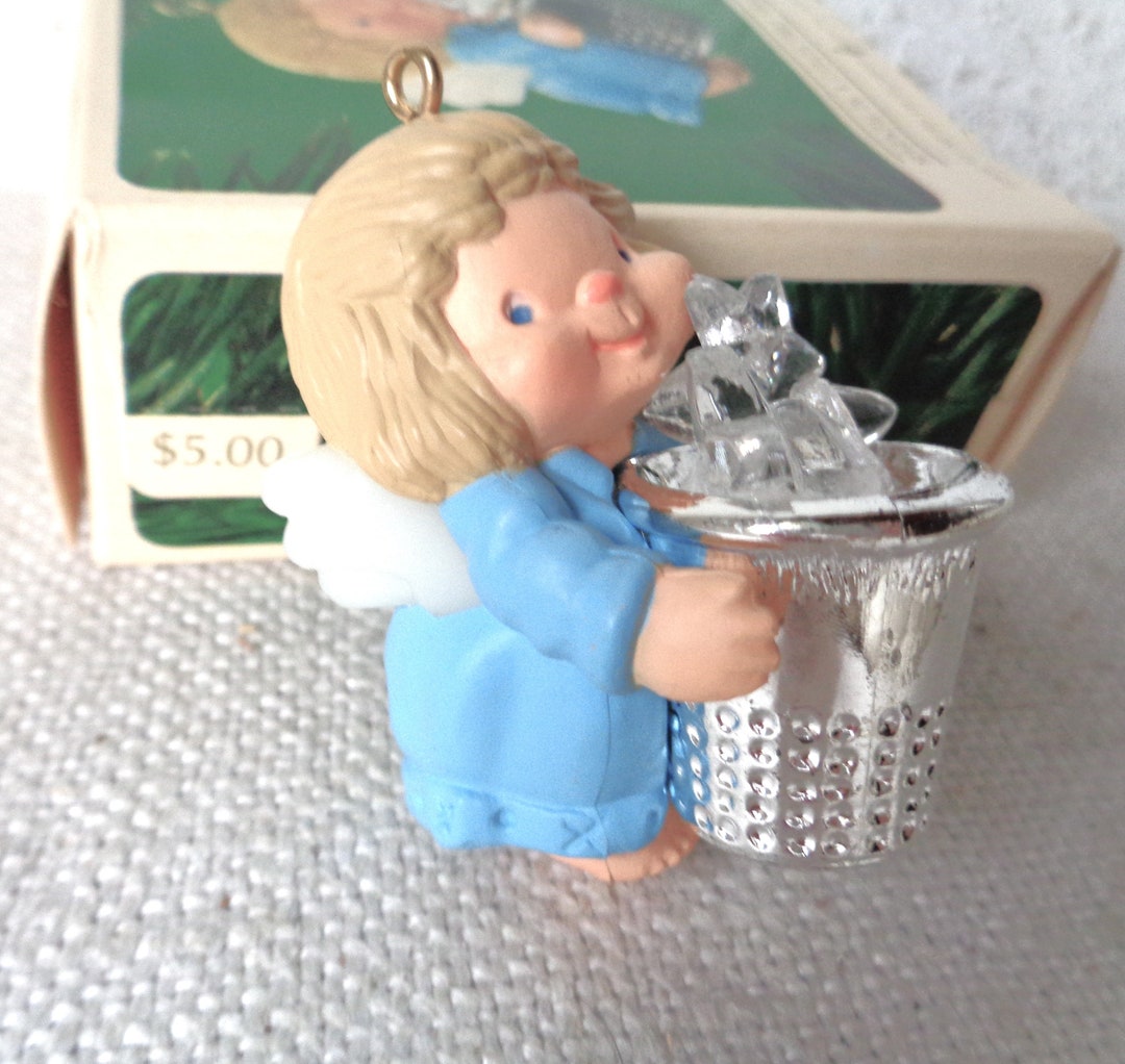 Vintage Thimble Angel Hallmark 1984 Christmas Ornament - Etsy