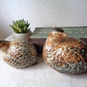 Vintage Bird Figurines Ceramic Quail Partridge - Etsy