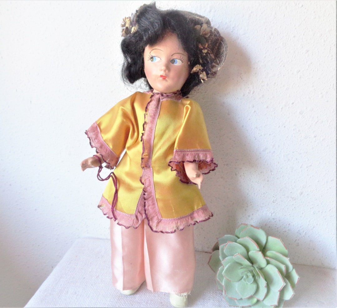 Vintage Composition Doll 1940s Dream World Asian Costume 11 - Etsy