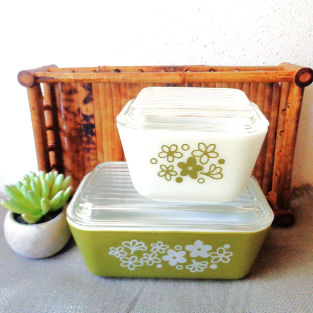 Vintage Pyrex Baking Fridge Dishes Spring Blossom Crazy Daisy - Etsy