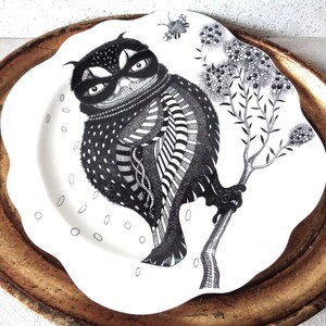 Vintage Owl Plate Florence Balducci Wild Masquerade - Etsy