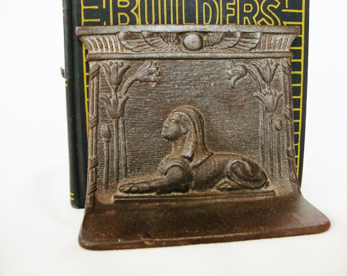 Vintage Egyptian Sphinx Bookends Cast Iron - Etsy