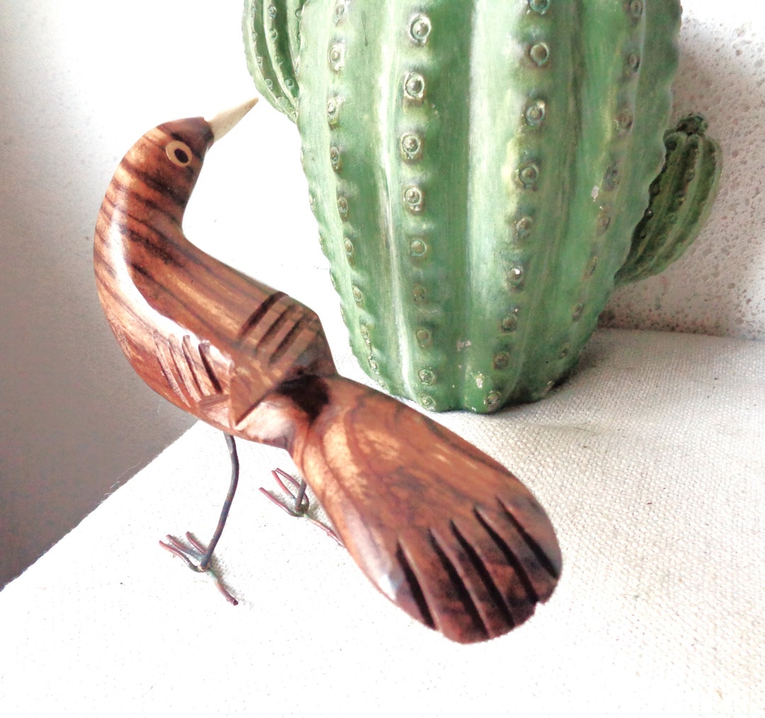 Vintage Carved Wood Bird Wire Feet - Etsy