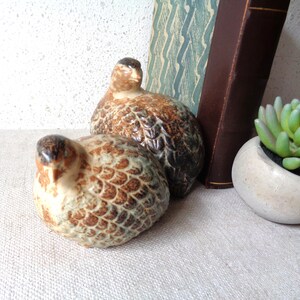 Vintage Bird Figurines Ceramic Quail Partridge - Etsy
