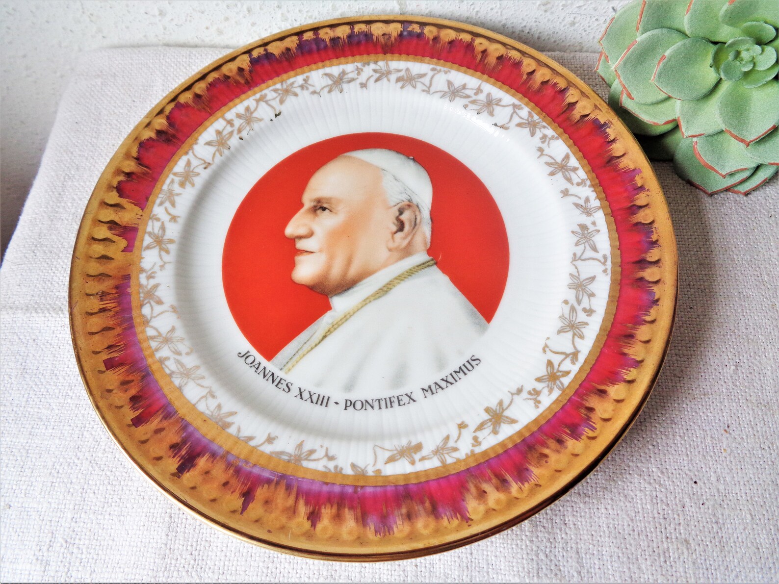 Vintage Pope John Ceramic Plate Hutschenreuther Porcelain - Etsy