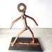 Vintage Metal Sculpture Welded Iron Stick Figure - Etsy