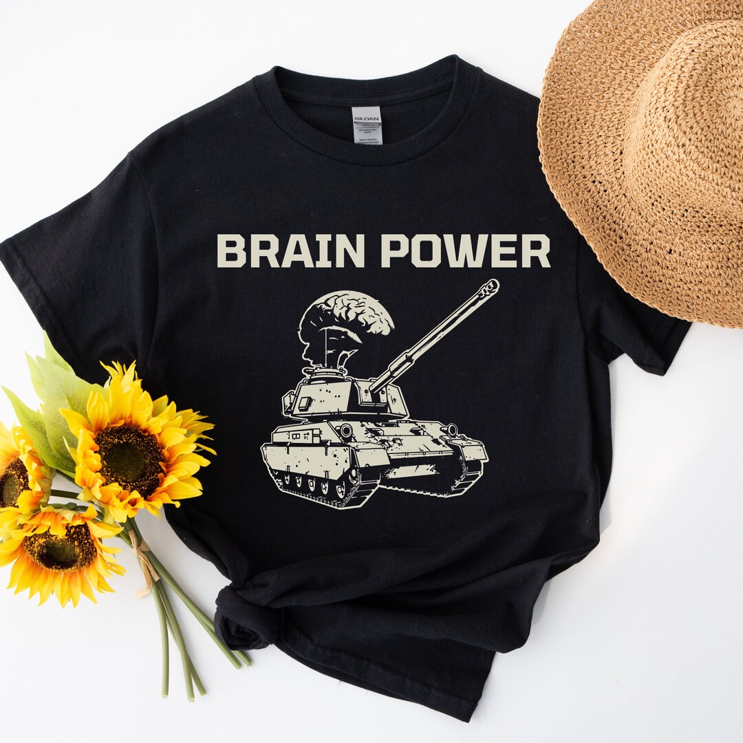 Brain Power Tee, Encouraging Motivational Smart Guy Tank Lover Shirt ...