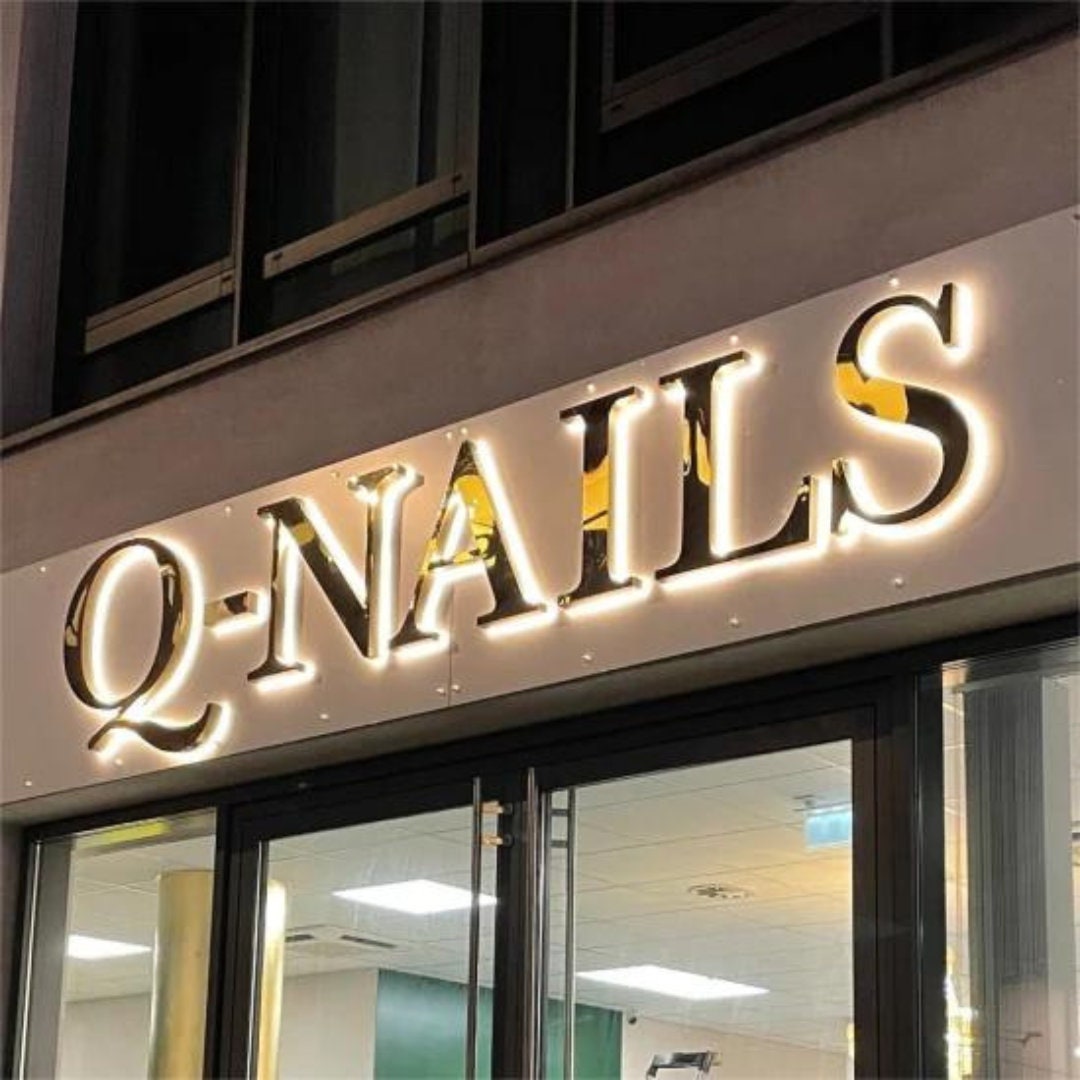 Custom Outdoor Sign, Custom Business Logo, Metal Letters, 3D Backlit ...