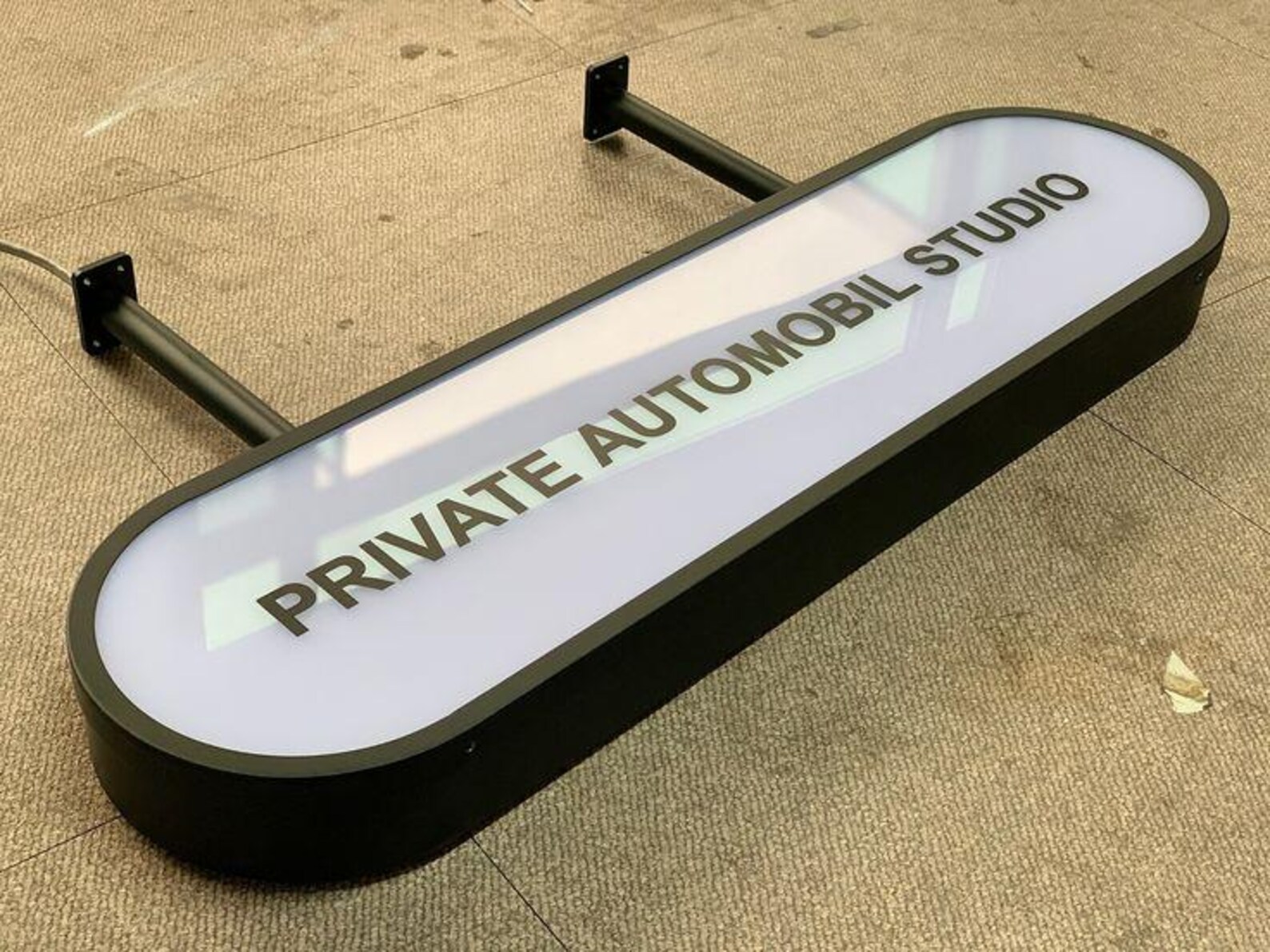 Custom LED Business Logo Sign, Double Sided, Ceiling Mount - Etsy