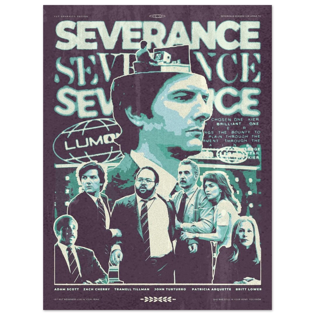 Severance || TV Poster || Graphic Design Art Print || Purple / Green - Etsy