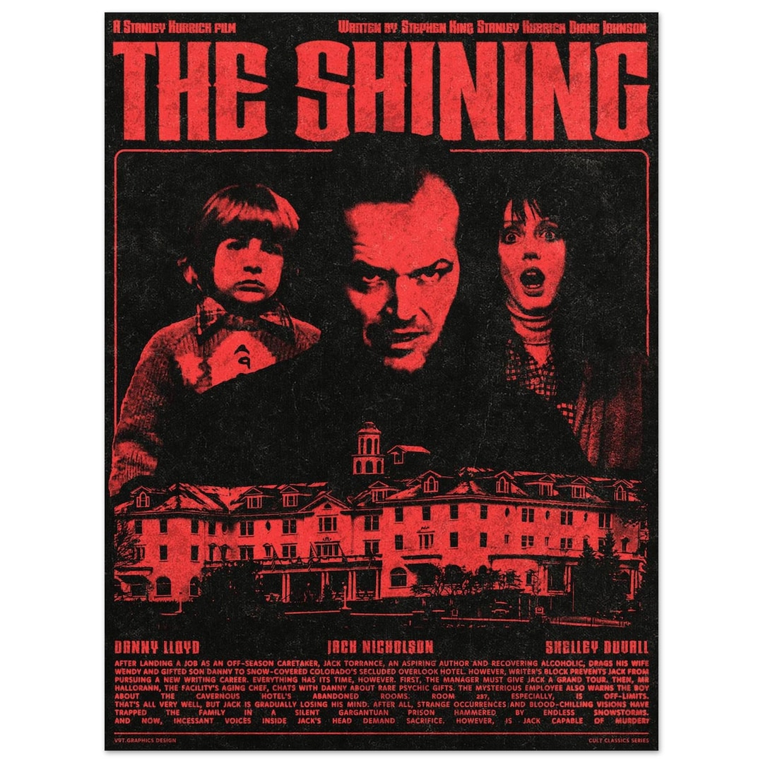 The Shining Graphic Movie Poster || Red / Black - Etsy