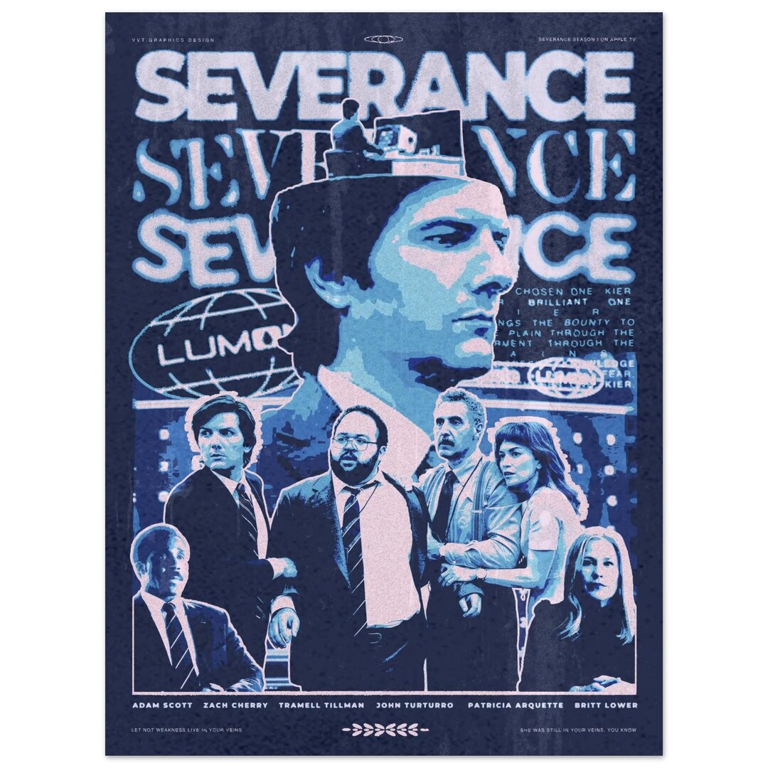 Severance || TV Poster || Graphic Design Art Print || Blue / Pink - Etsy