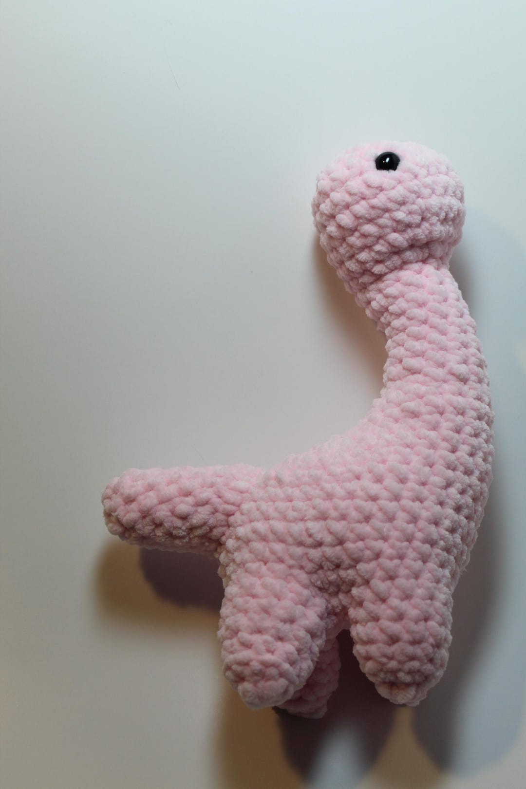 Crochet Brontosaurus Plush: Soft Pink Dinosaur, 12in Cuddle Toy - Etsy