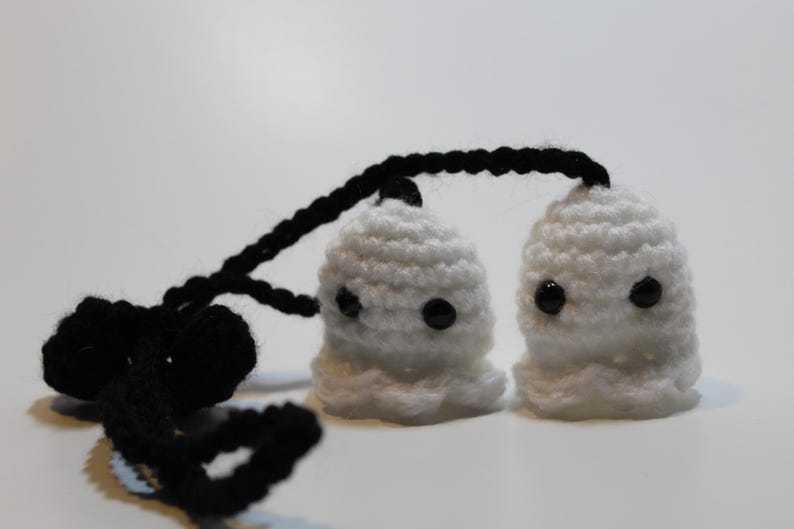 Ghost Hanger/keychain/stuffed, Halloween, Spooky, Ghost, Handmade ...