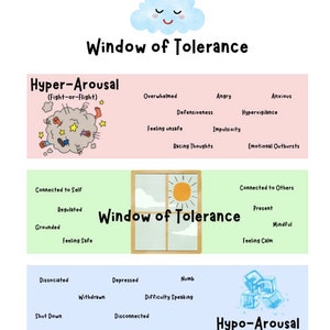 Window of Tolerance Worksheet - Etsy