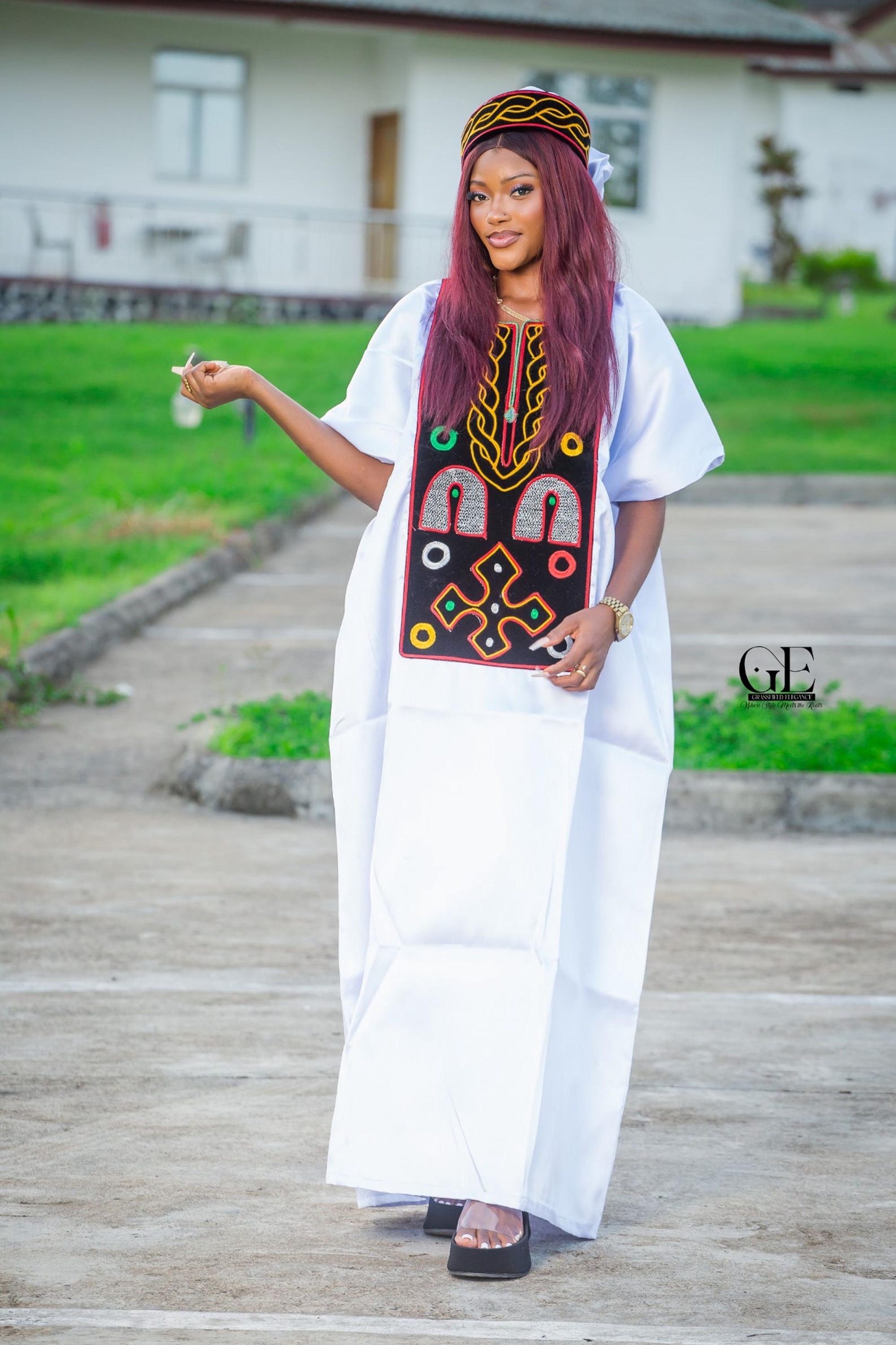 Classy Cameroon Embroidery Dress| Toghu/grasfield Bubu| African ...