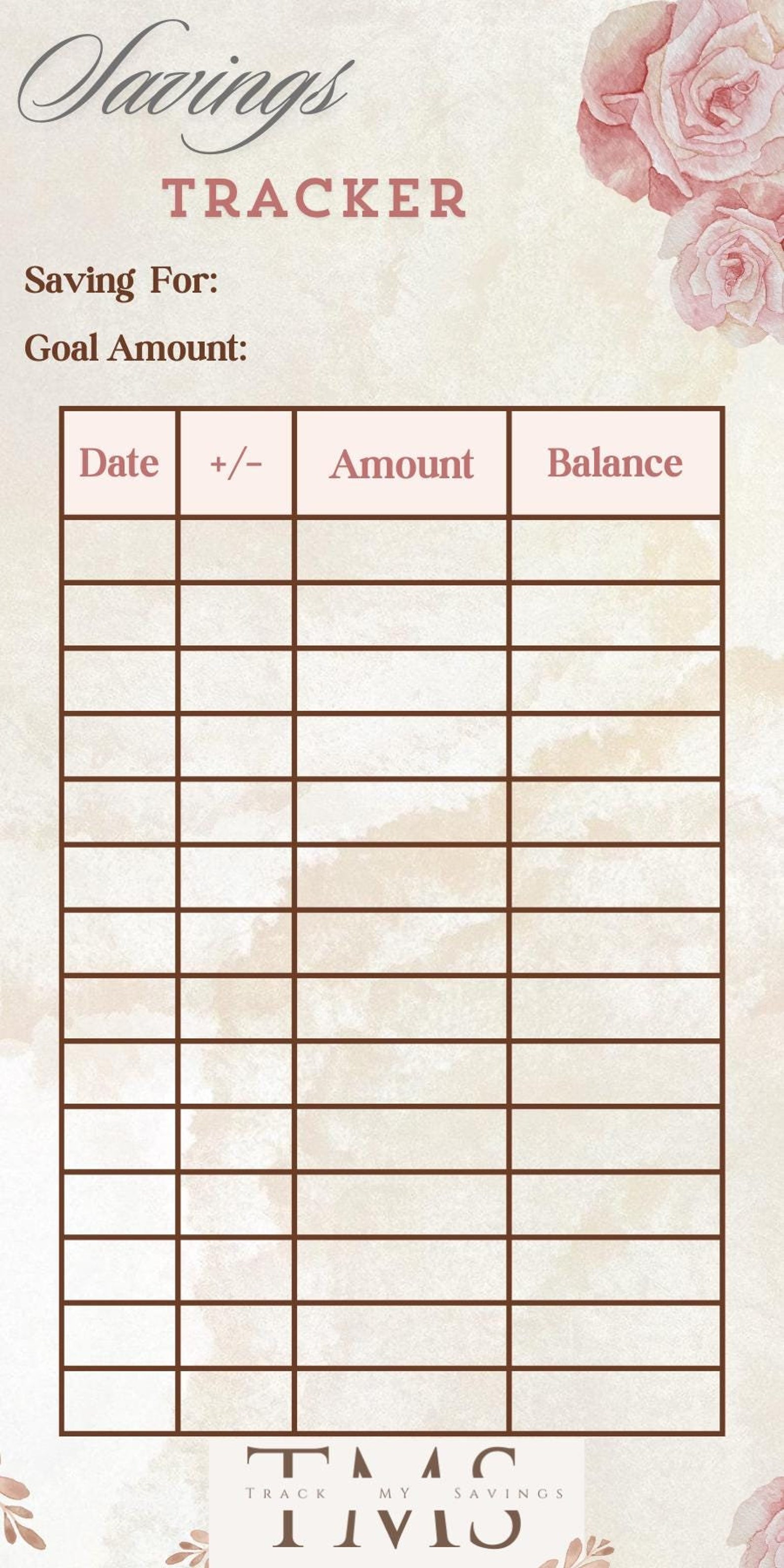 Floral & Rustic A6 Savings Tracker and Envelope Insert - Etsy