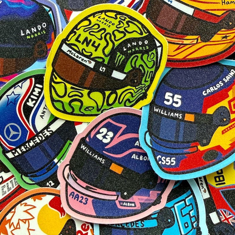 F1 Formula One Driver Helmet Team Car Stickers - Etsy