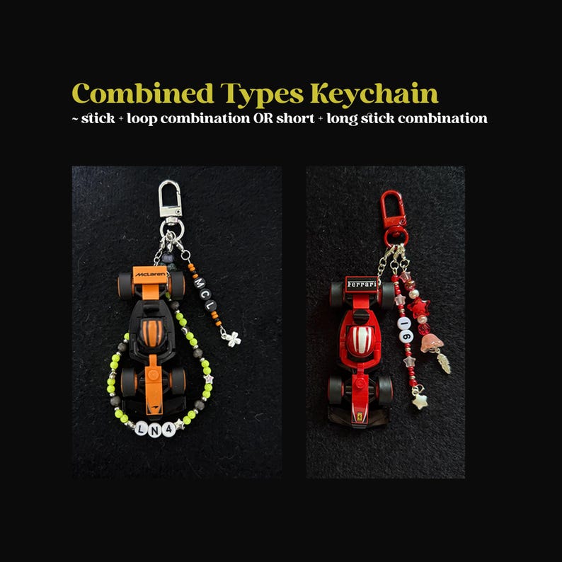 F1 Formula One Customisable Mini Car Keychain Redbull Ferrari Mclaren ...
