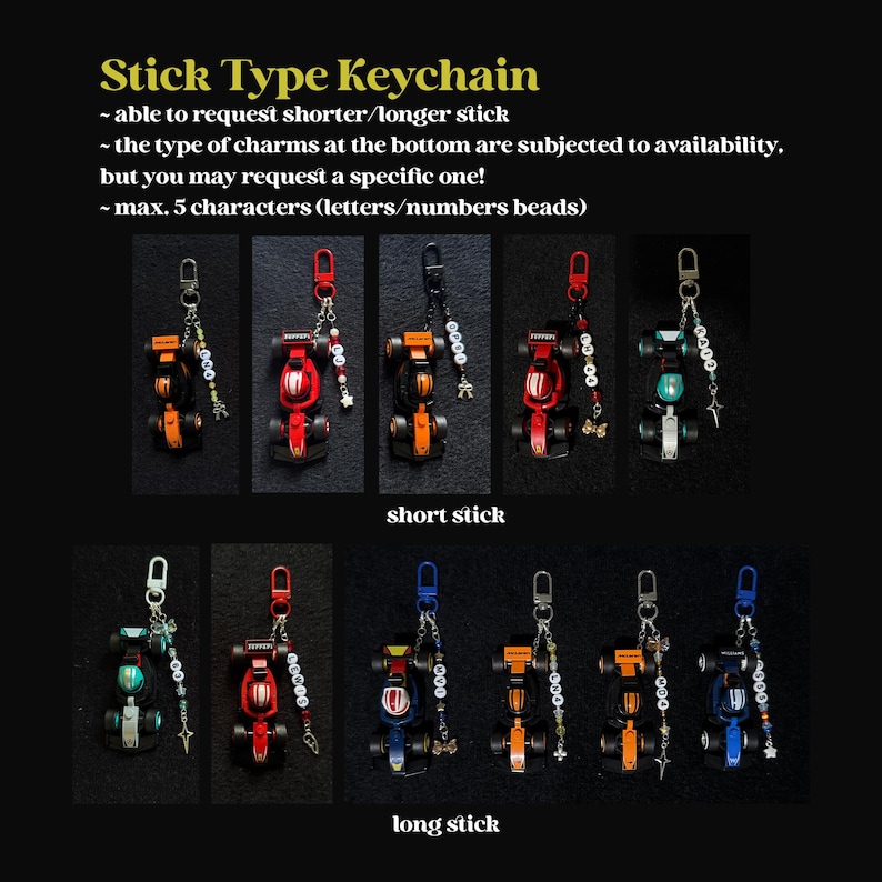 F1 Formula One Customisable Mini Car Keychain Redbull Ferrari Mclaren ...