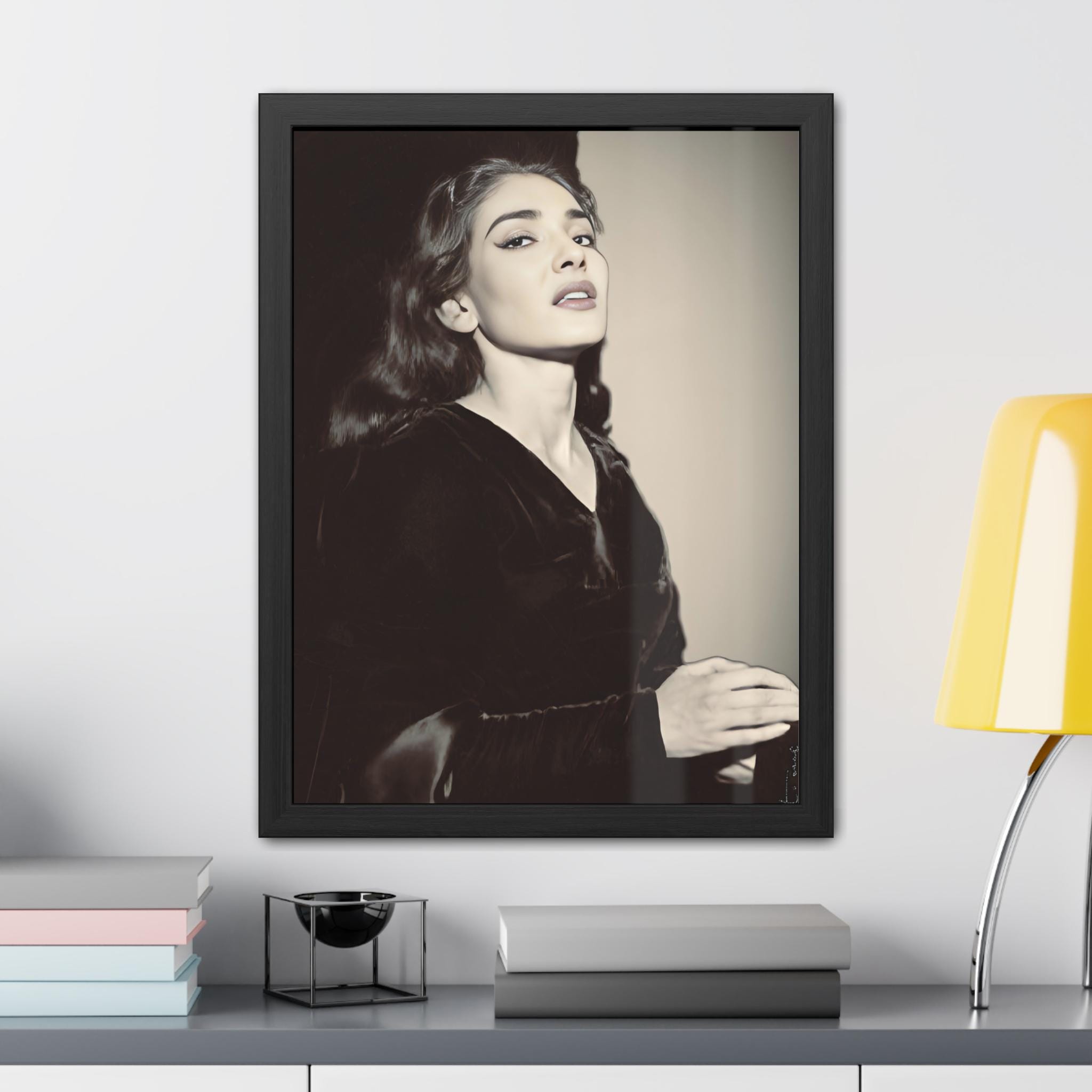 Soprano Portrait Framed Posters Maria Callas, Wall Art, Music Lover ...
