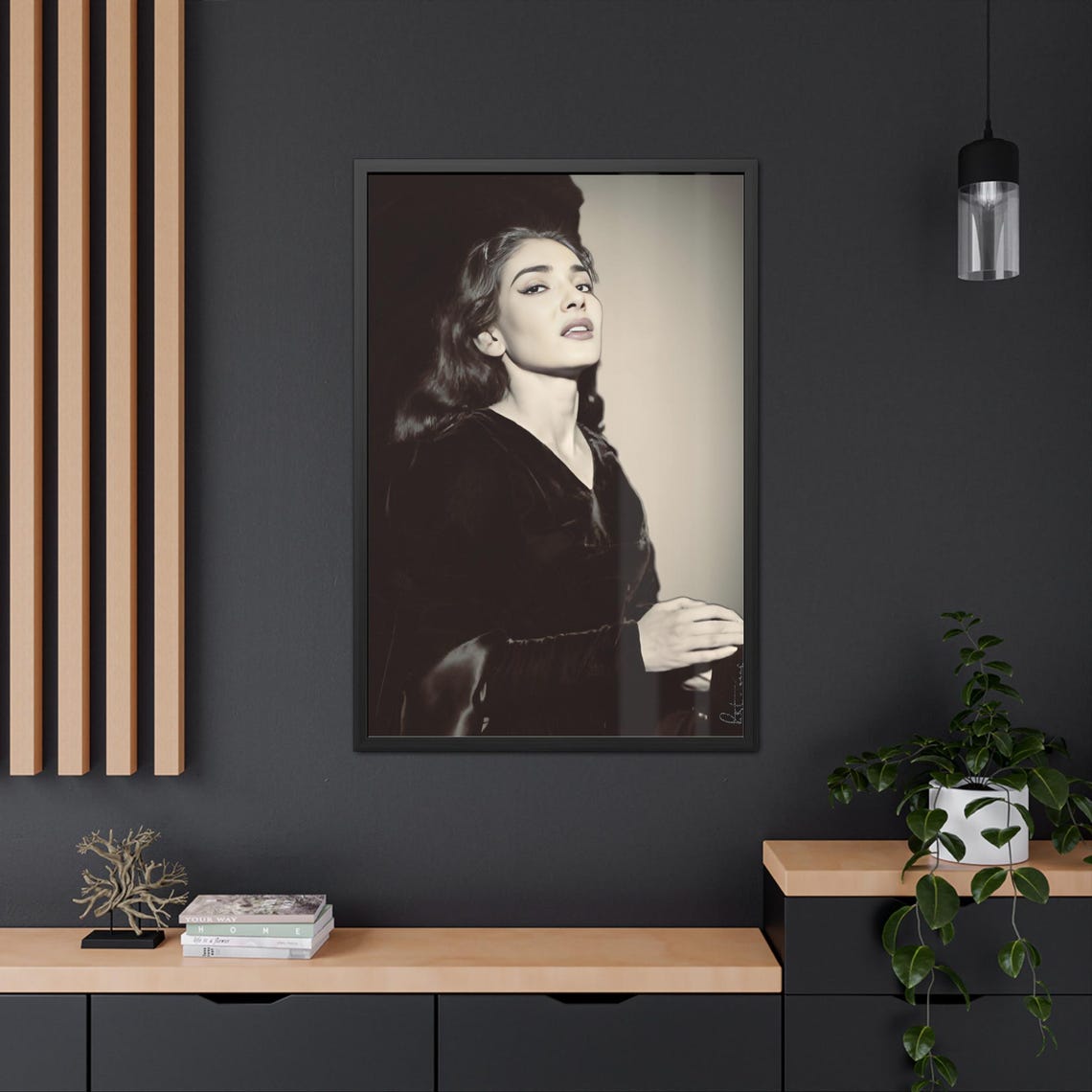 Soprano Portrait Framed Posters Maria Callas, Wall Art, Music Lover ...
