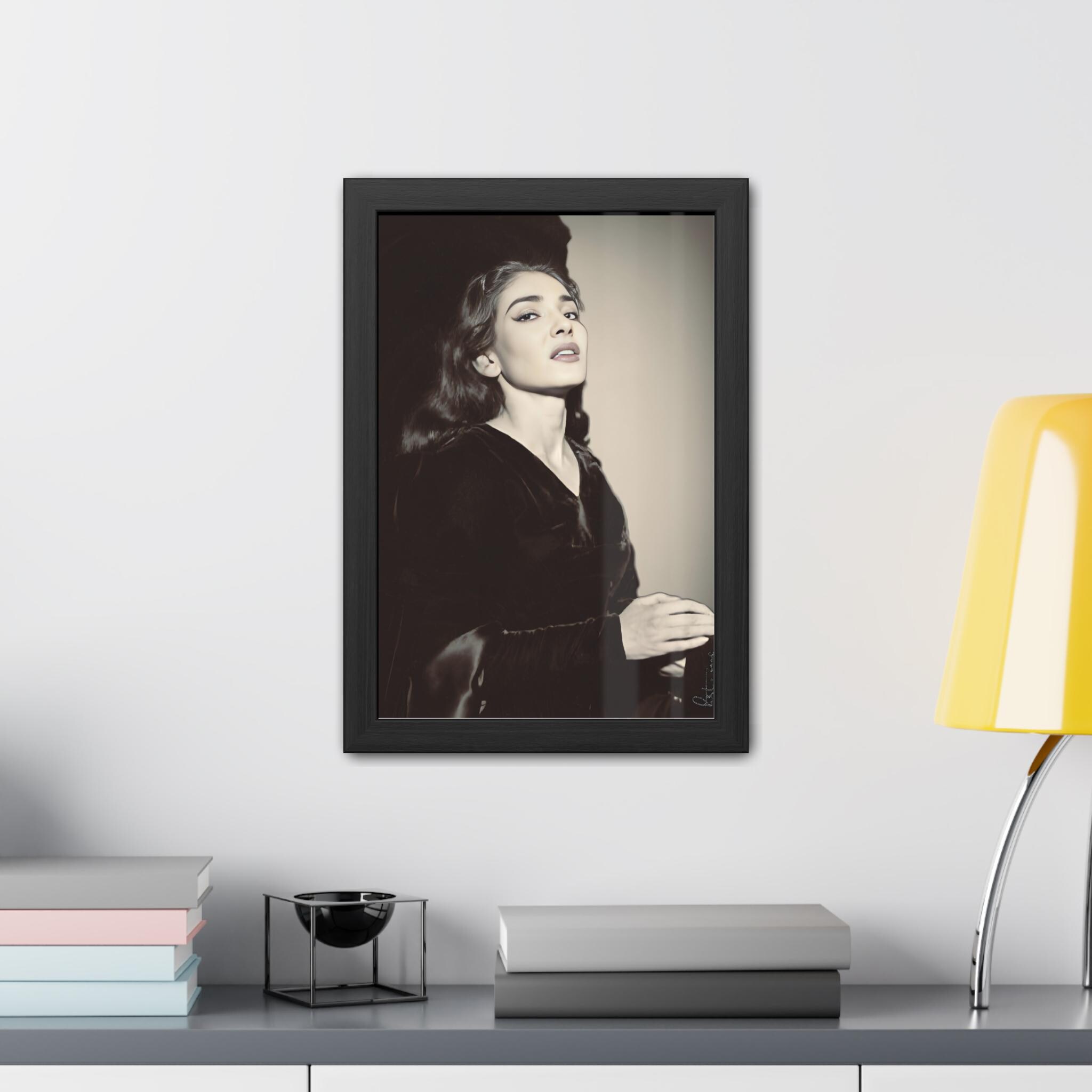 Soprano Portrait Framed Posters Maria Callas, Wall Art, Music Lover ...