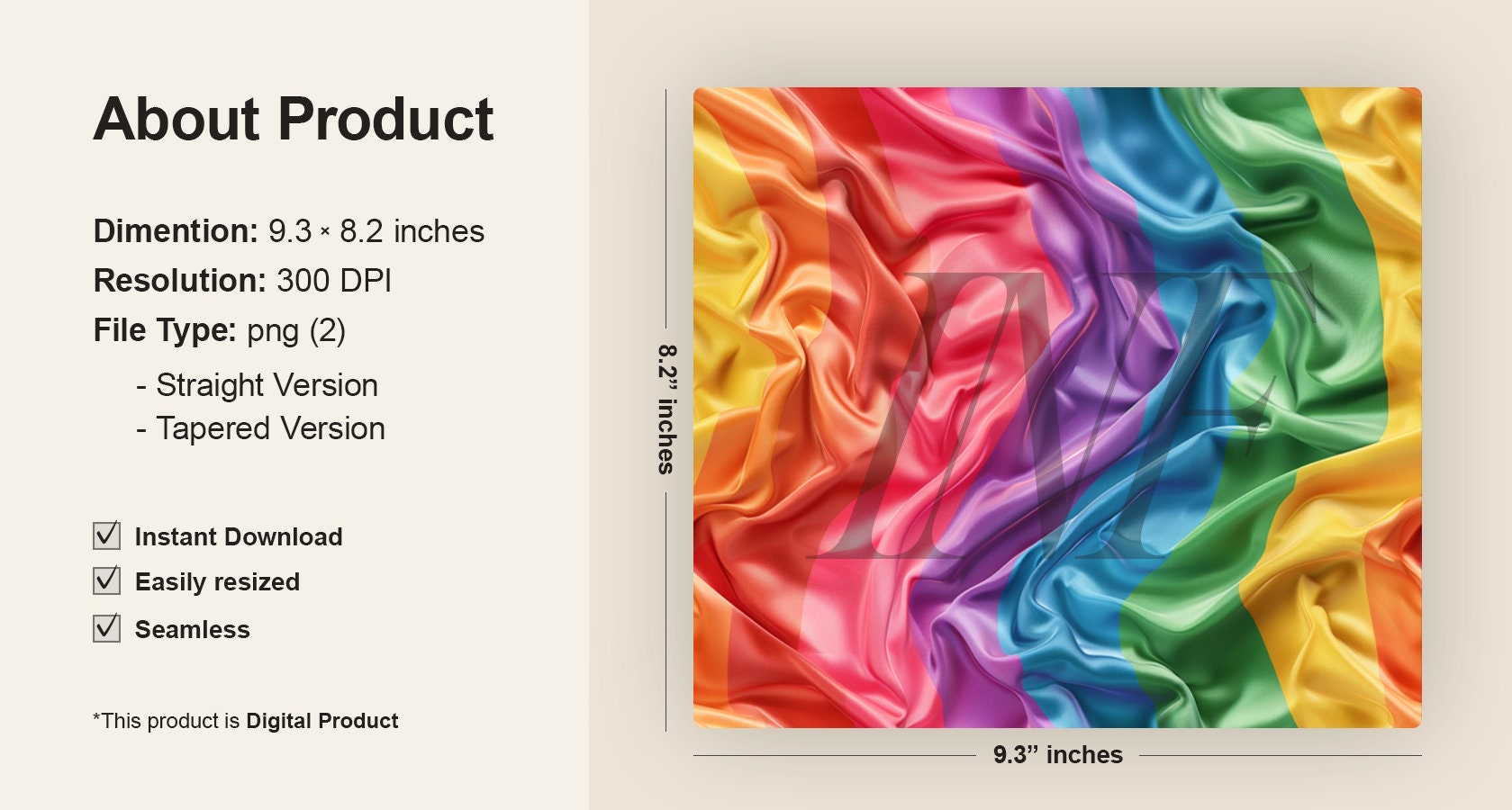 Seamless Realistic Vertical Pride Flag Vector Tumbler Warp [300 DPI PNG ...