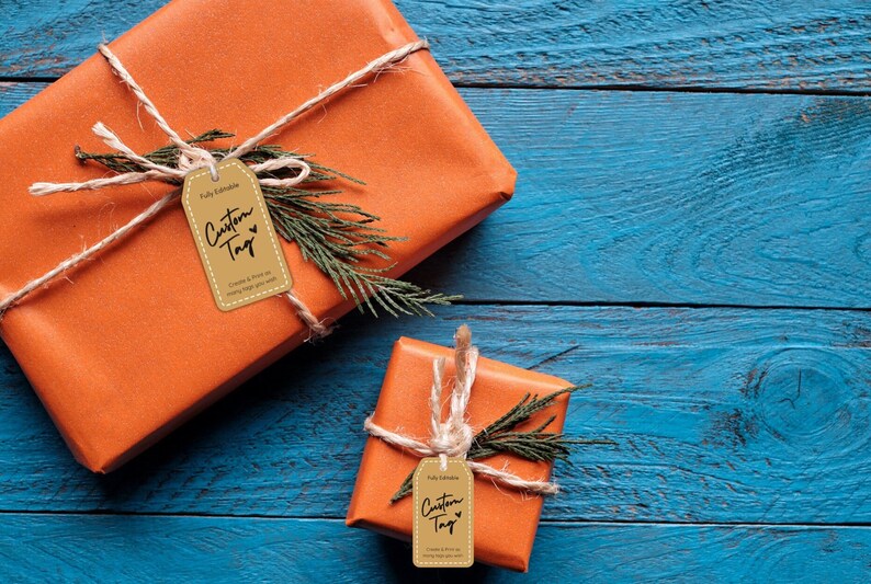 Minimalist Gift Tag Template | Editable Minimalist Thank You Tag ...