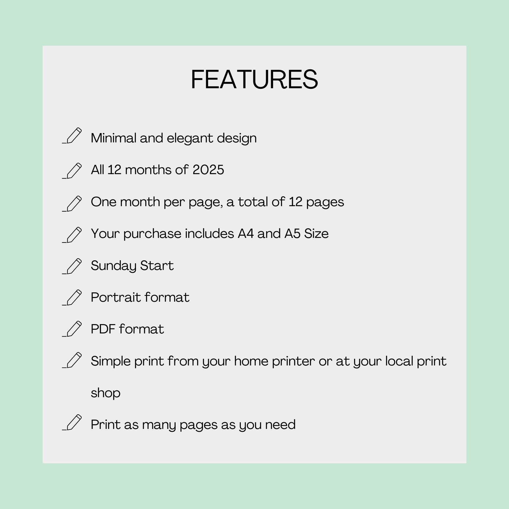 2025 Greenery Planner | 2025 Monthly Planner | Botanical Planner 2025 ...
