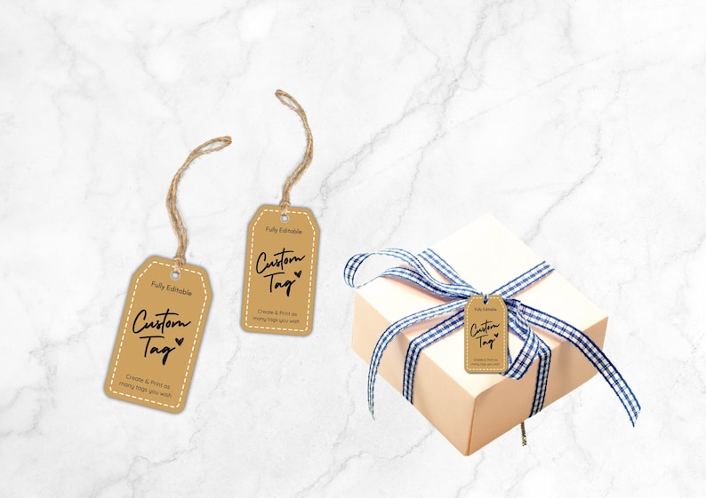 Minimalist Gift Tag Template | Editable Minimalist Thank You Tag ...