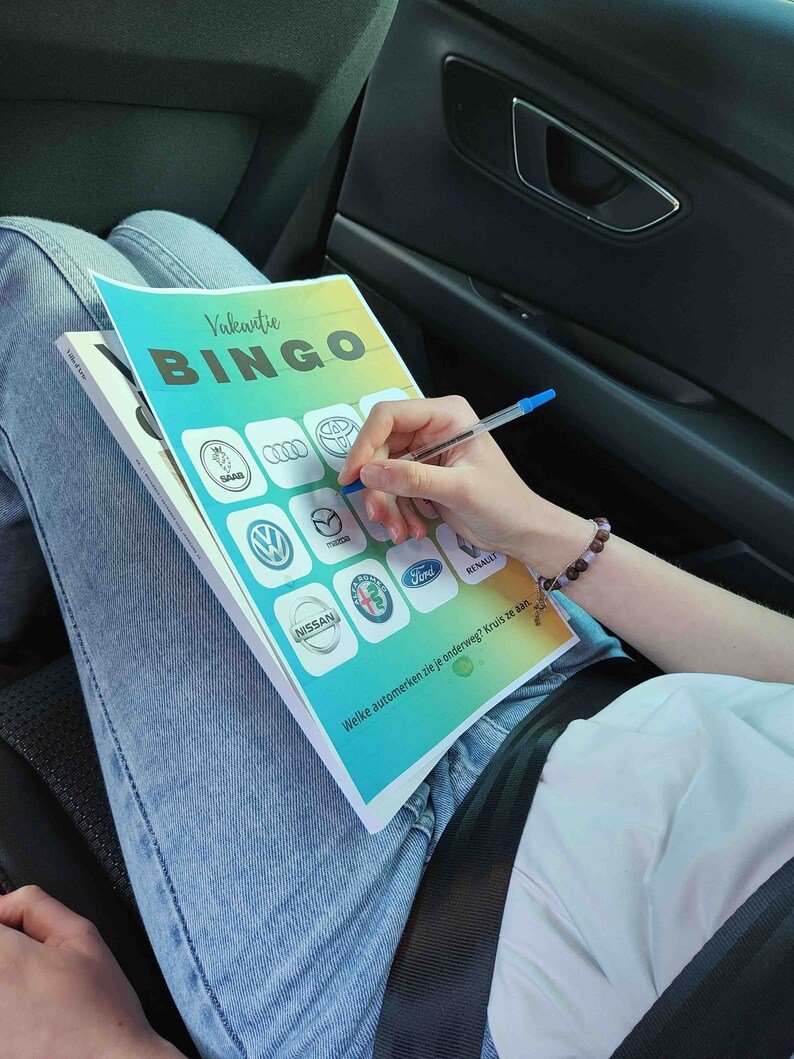 Car Bingo Travel Activities Travel Game for Children Games for Outings ...