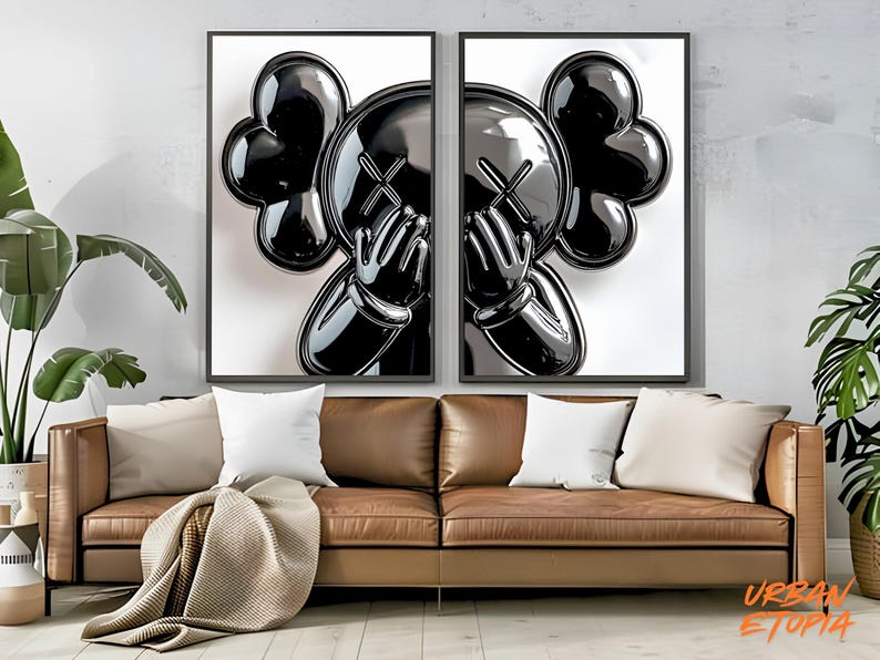 Stunning Pop Kaws Collage Poster - KAWS Collage for 2 Prints - Instant ...