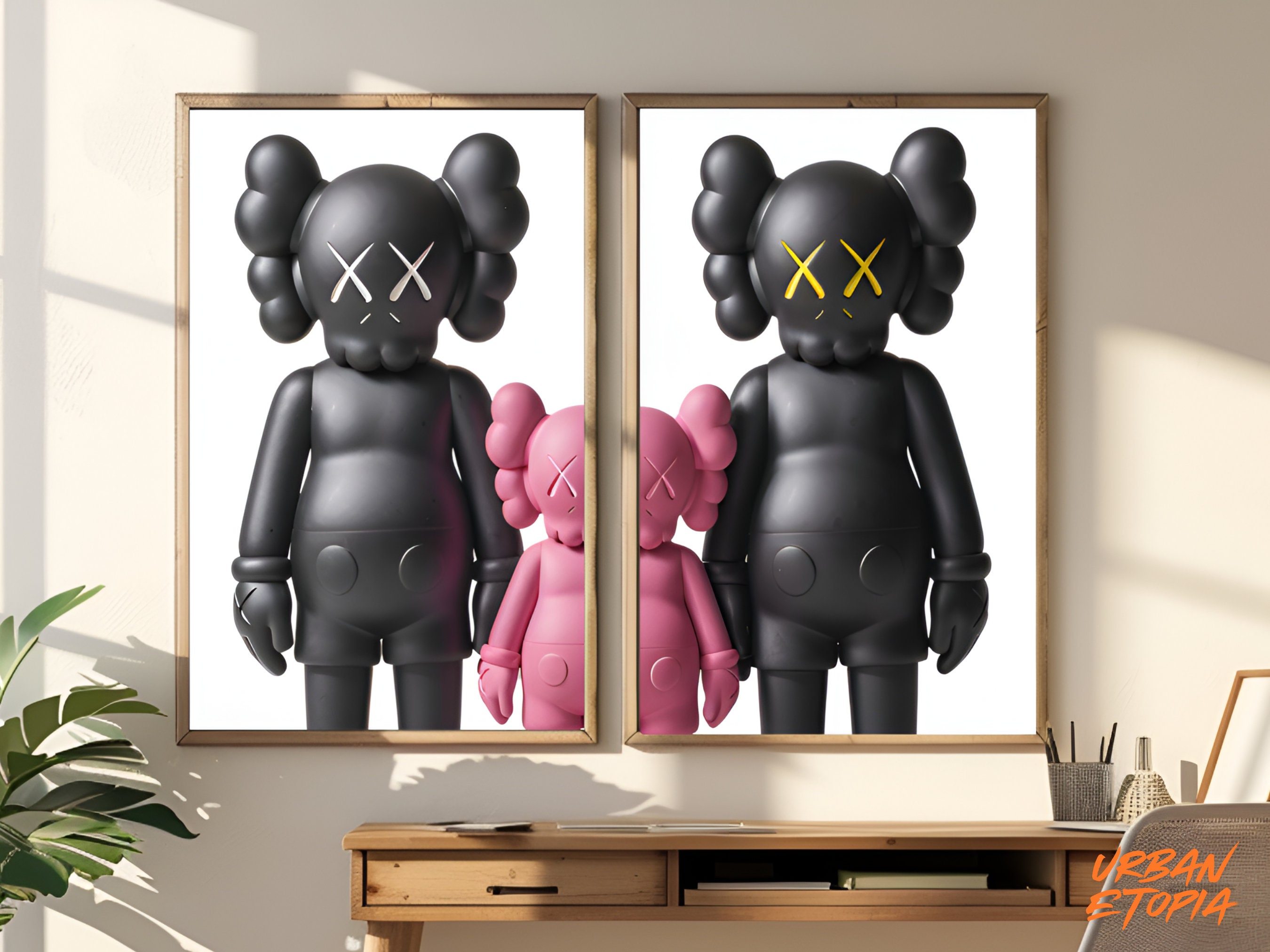 Vibrant KAWS Family Collage Print - Digital Download for 2 Prints ...