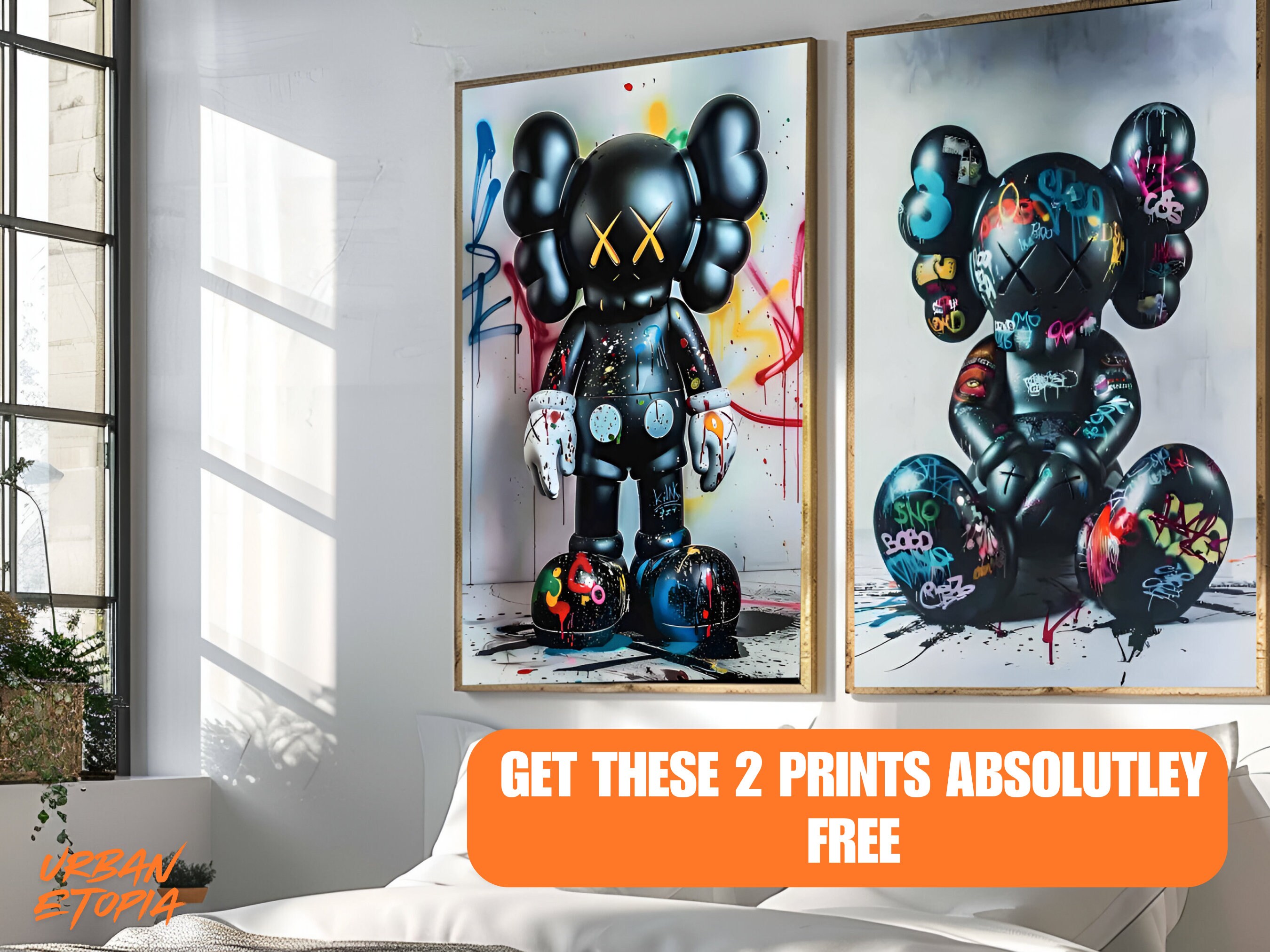 Kaws Graffiti Poster Set: Hypebeast Art Prints (digital Download) - Etsy