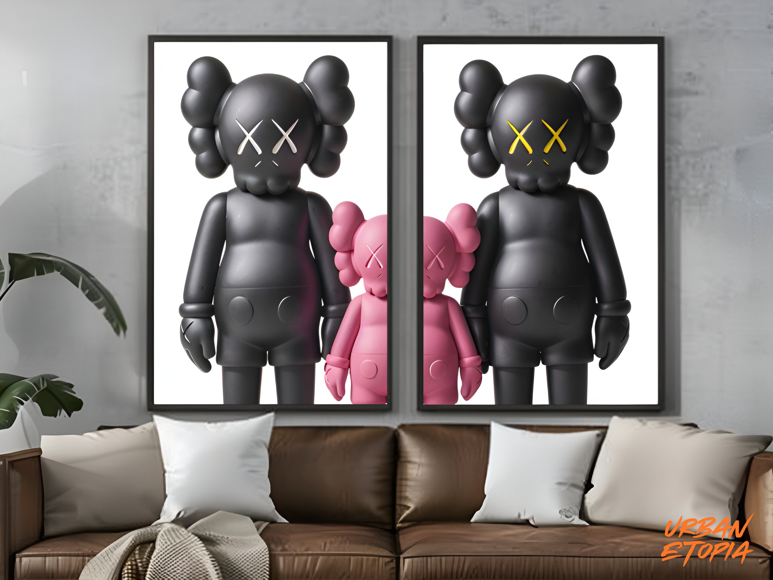 Vibrant KAWS Family Collage Print - Digital Download for 2 Prints ...