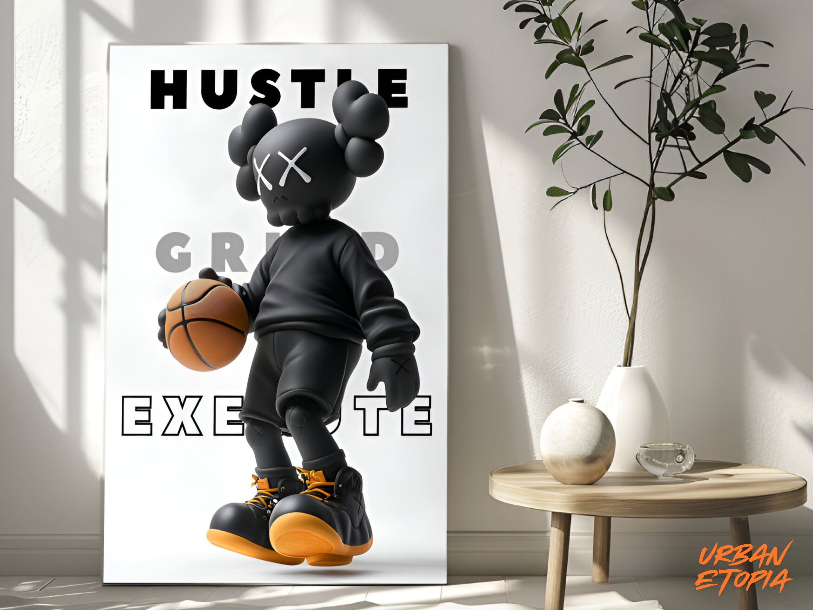 KAWS Basketball Graffiti Poster: Motivational Hypebeast Art (digital ...