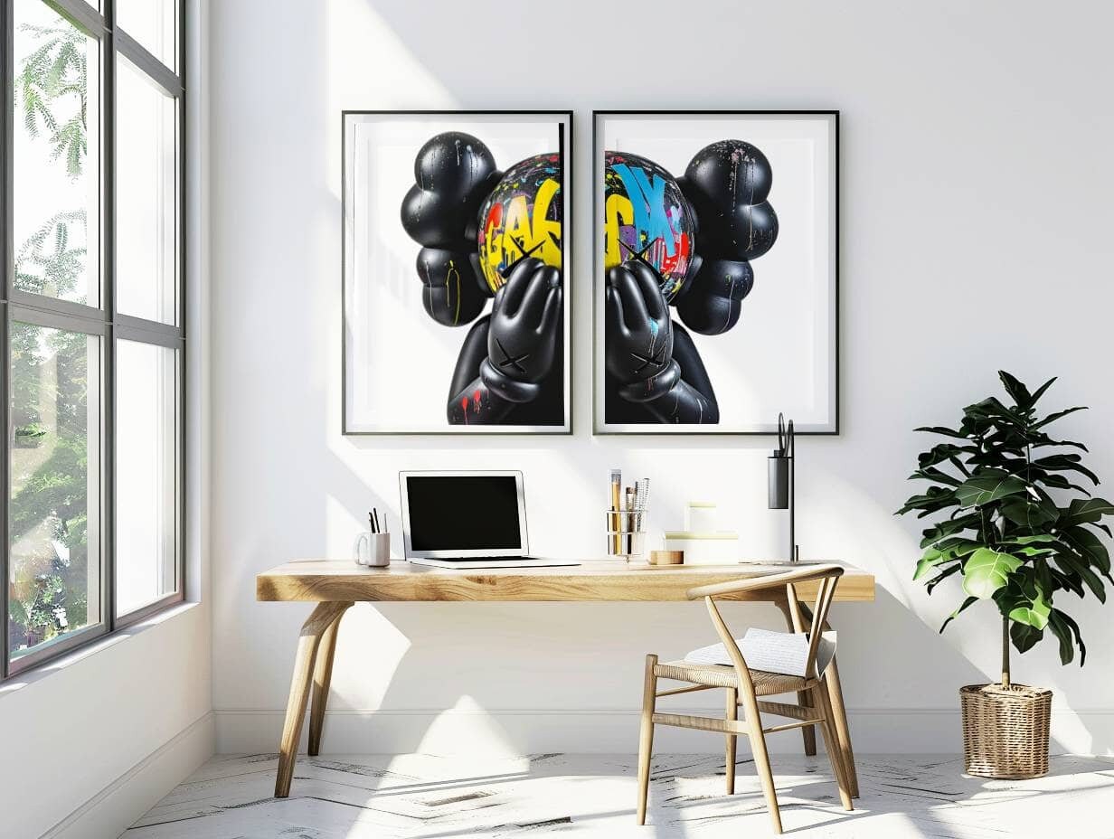 Colorful Graffiti Style Kaws Art Print Instant Digital Download for 2 ...
