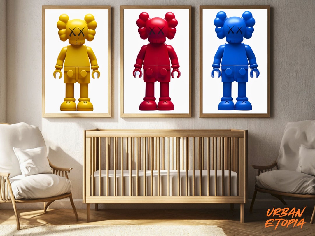 Kaws Lego Poster Set of 3, DIGITAL DOWNLOAD Poster Bundle, KAWS Poster ...