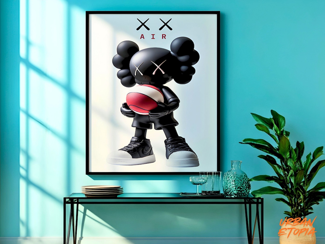 Kaws Basketball Air Poster - Printable Hypebeast Wall Art, Gym Wall ...