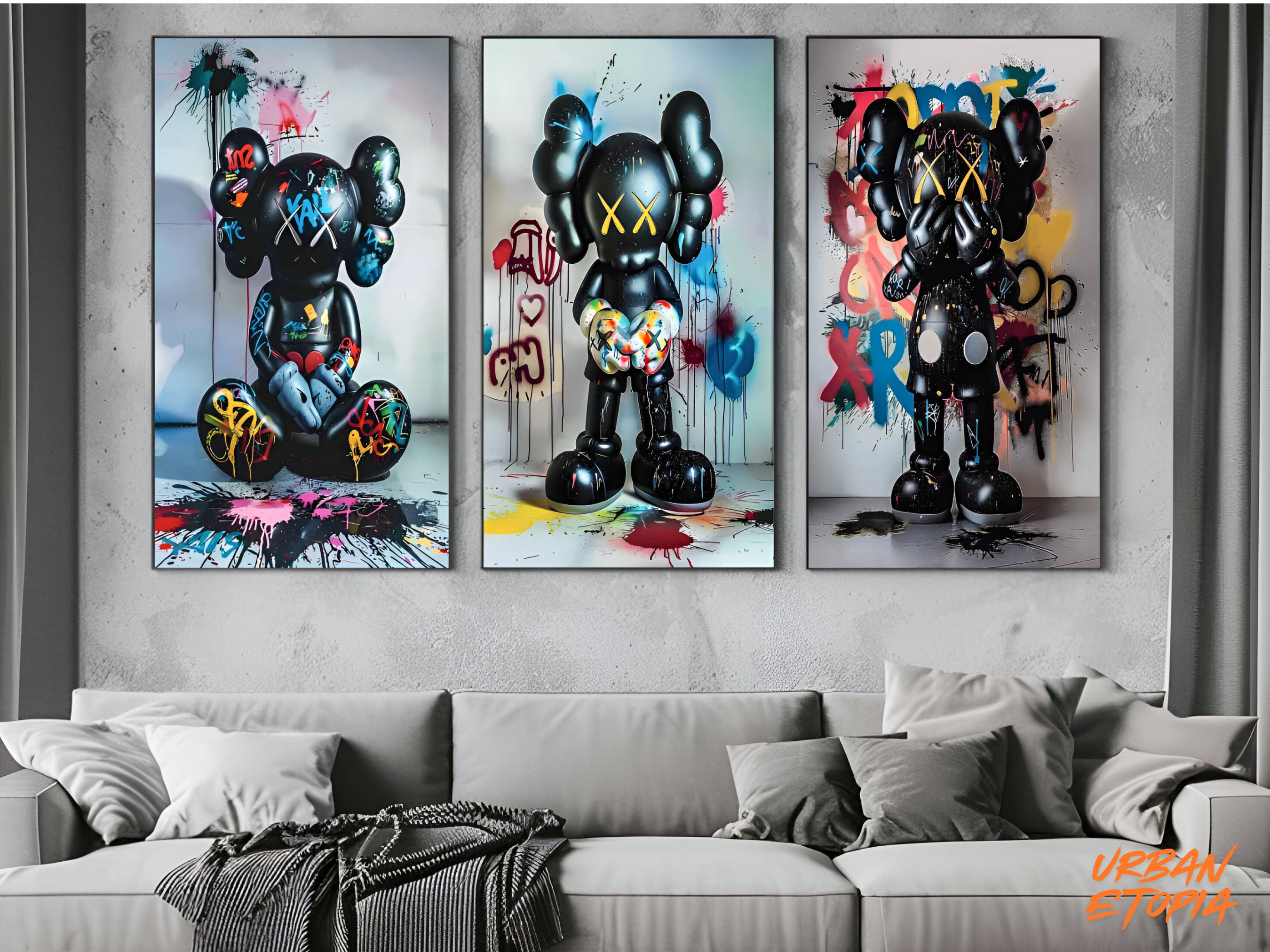 Kaws Graffiti Poster Set: Hypebeast Art Prints (digital Download) - Etsy