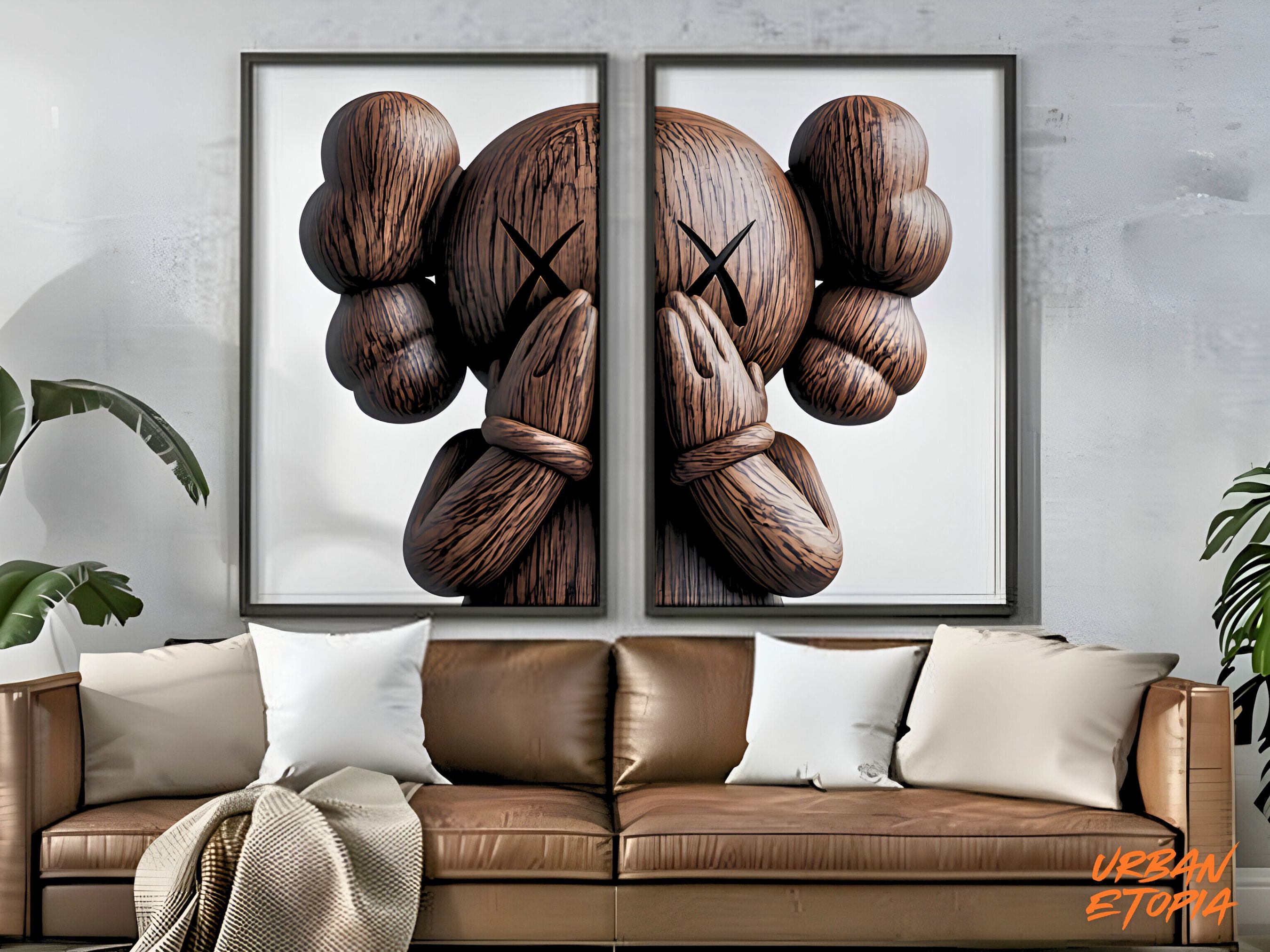 Kaws Wood Sculpture Collage Poster - Digital Download for 2 Prints ...