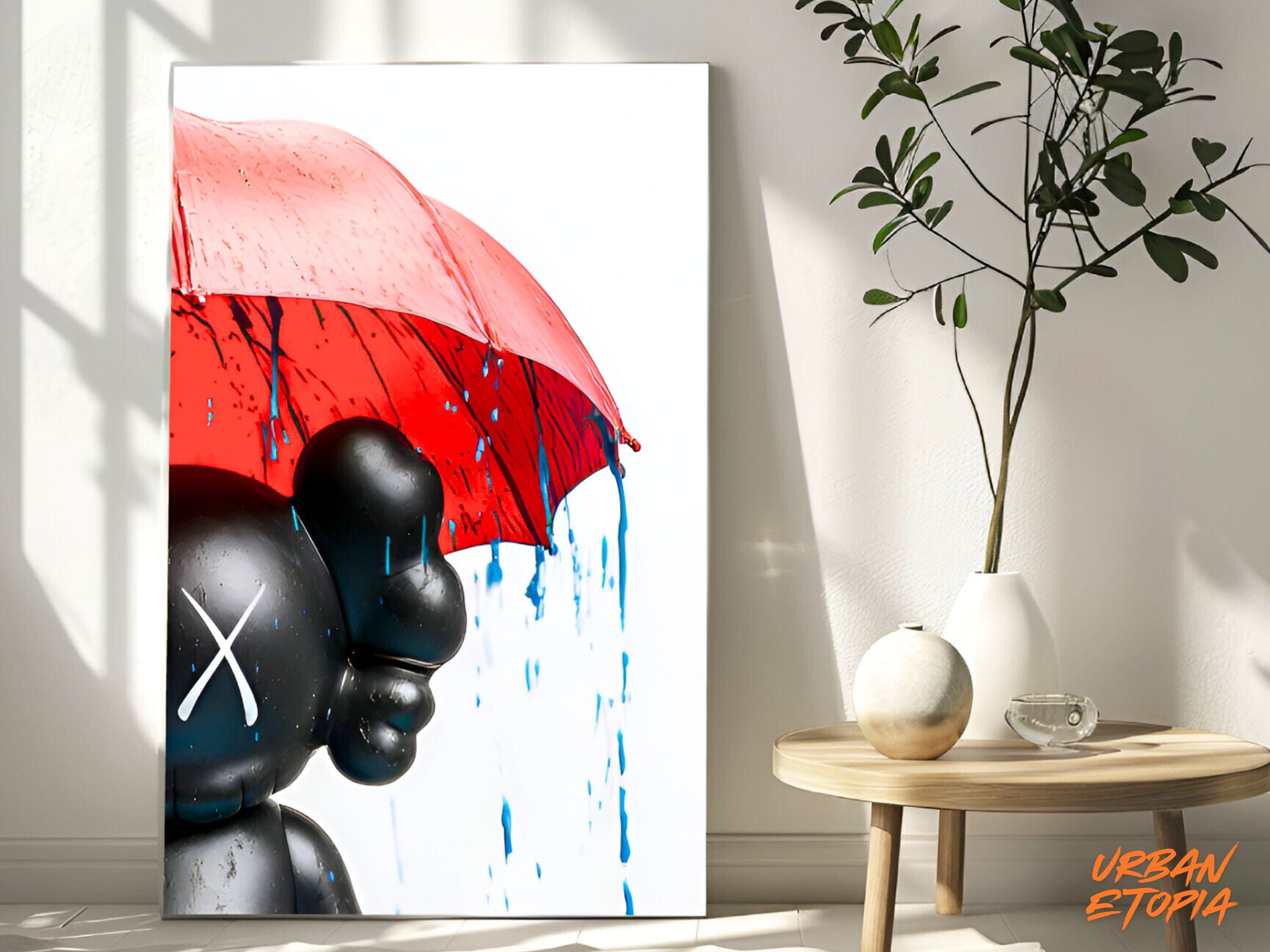 Colorful KAWS Red Umbrella Poster Digital Download for 2 Prints ...