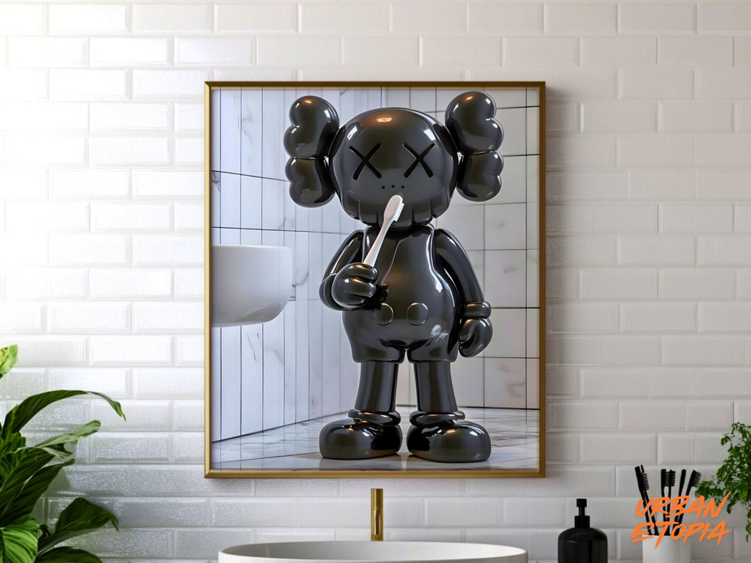 Kaws Brushing Teeth Poster - Hypebeast DIGITAL DOWNLOAD Print for ...