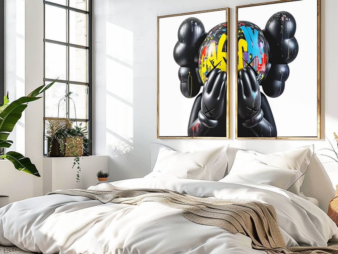 Colorful Graffiti Style Kaws Art Print - Instant Digital Download for 2 ...