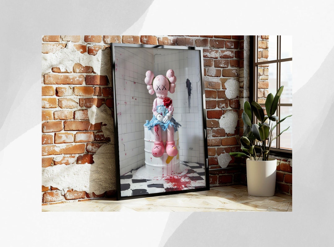 Colorful Ballerina Kaws Poster Nursery or Home Wall Art Instant ...