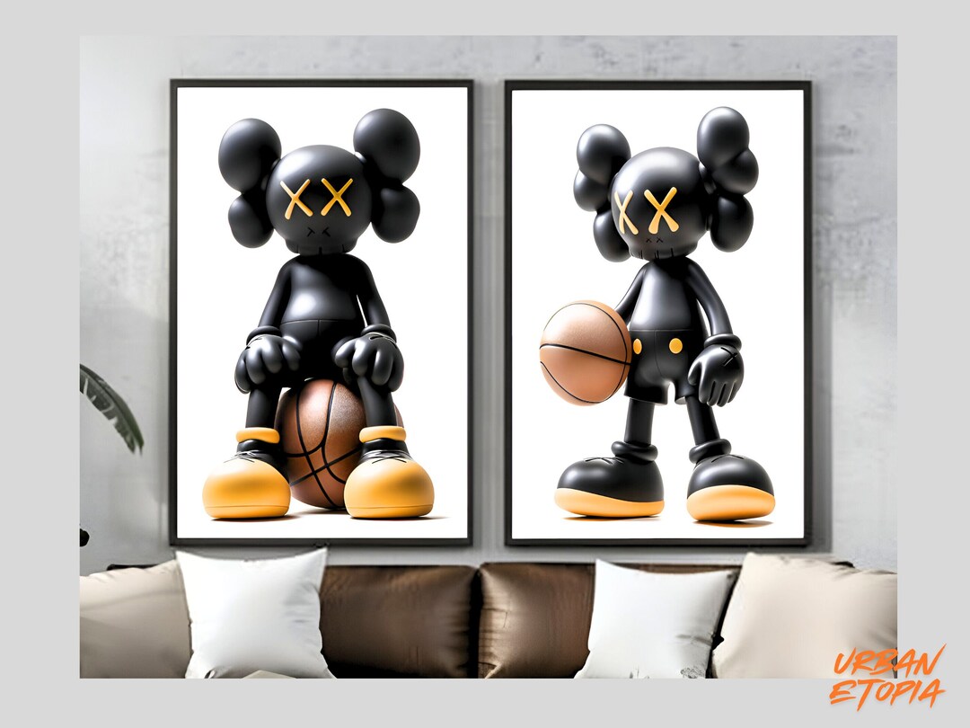 Sporty Basketball KAWS 2 Set Poster - Instant Digital Download Only for ...
