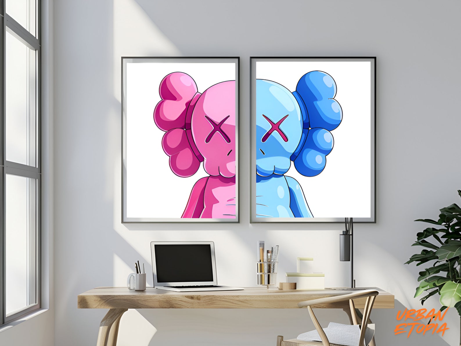 Colorful Vibrant Kaws Collage Poster - Digital Download for 2 Prints ...