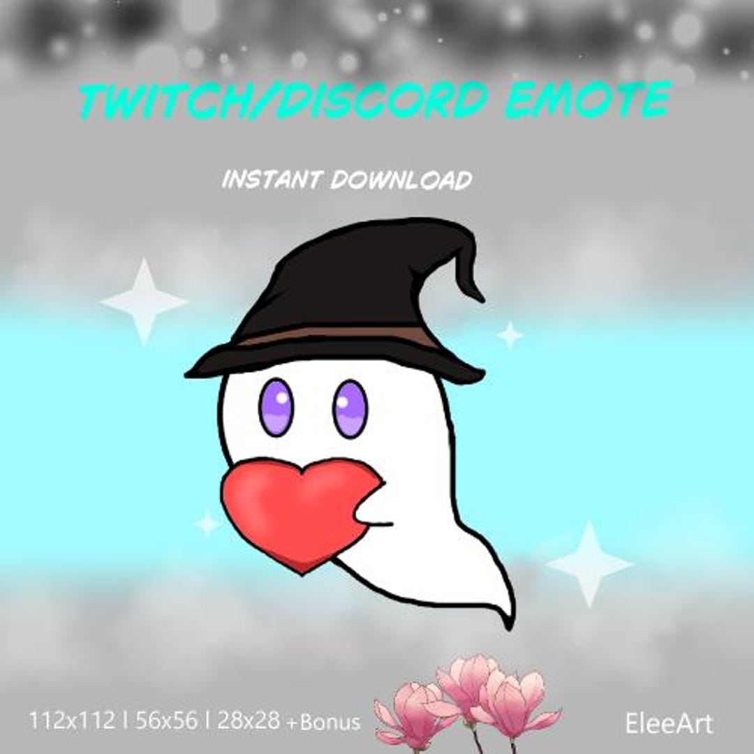 Ghost With a Witches Hat Twitch / Discord Emote - Etsy